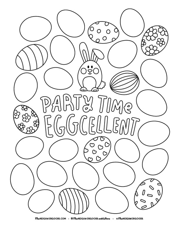 EGGcellent Egg Coloring Page - The Neighborgoods