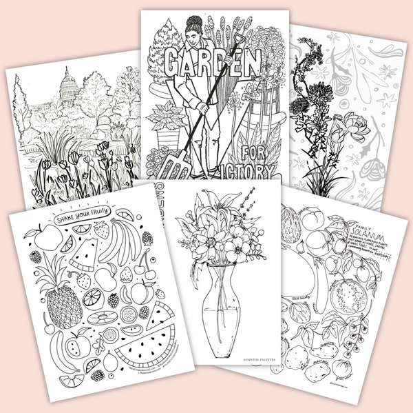 garden coloring pages for adults free